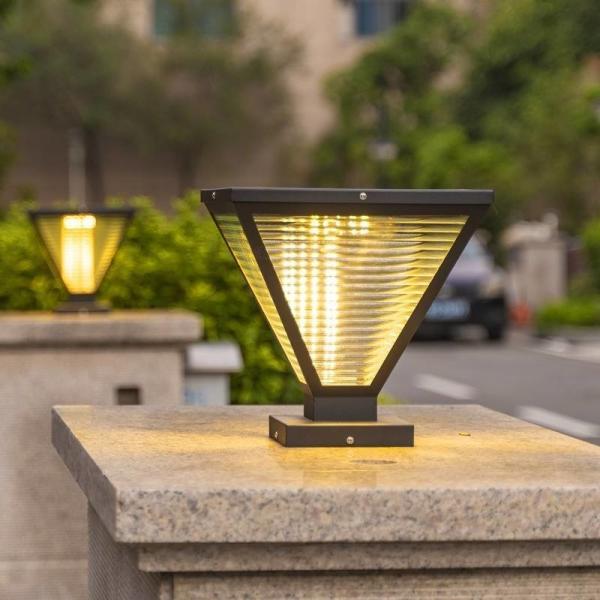 Quality Durable Led Solar Powered Pillar Light Waterproof Electric Lamp Post for Outdoor for sale