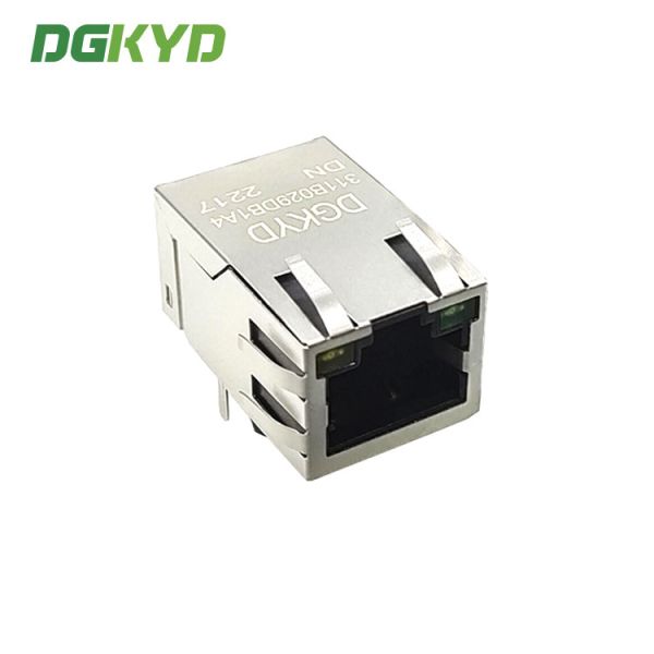 Quality DGKYD311B029DB1A4DN PCB Mount Integrated Magnetics RJ45 Jack Module Tab Up Cat5 for sale