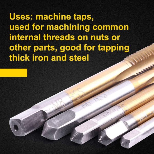 Quality HSS 6542 Spiral Point Taps M3-M8 Titanium Coated for sale