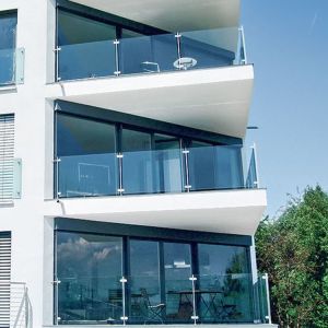 Quality Customizable U Channel Glass Railing with Five Year Warranty and Tempered for sale