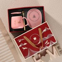 Quality US Promotion Wedding Gift Touch Screen Switch Ceramic Heating Mug 55 Degree for sale
