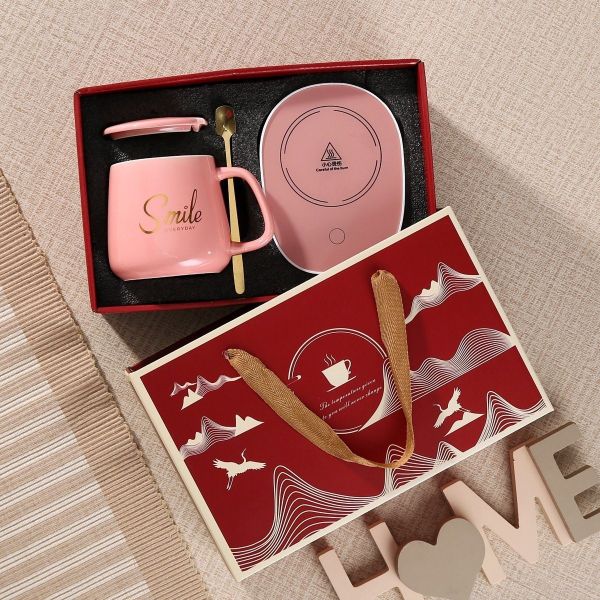 Quality Ceramics USB Charging Smart Heated Mug Customized Electric Thermostatic Heating for sale