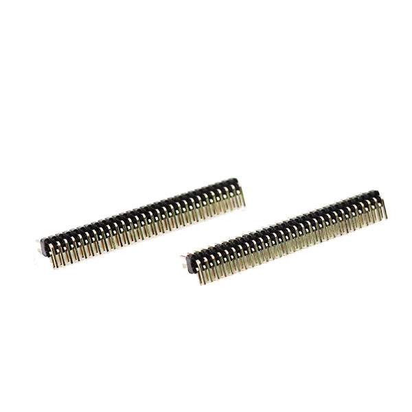 Quality 90 Degree 1.27mm Pitch PCB Dip Pin Header Connectors Double Row ROHS for sale