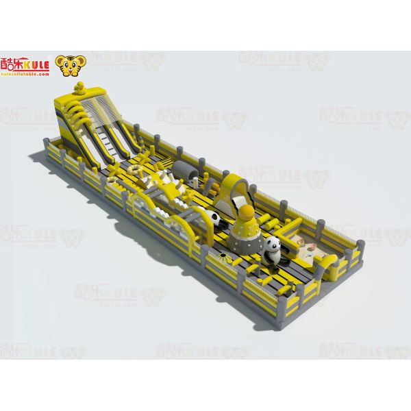 Quality Large Inflatable Obstacles Yellow Color Fun Park Playground for sale