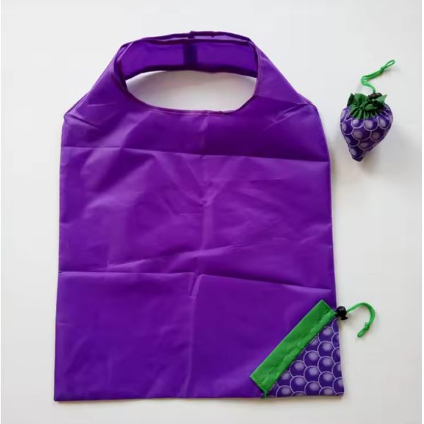 Quality Custom Made Foldable Polyester Tote Bag Grape Polyester Nylon Collapsible for sale
