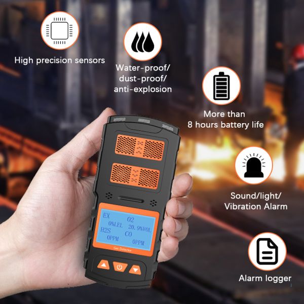 Quality Explosion Proof Portable Multi Gas Analyzer Multi Gas Detector 4 Gas For Hazard for sale