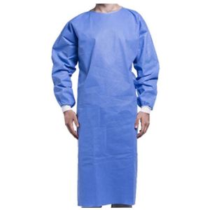 Quality SMS Disposable Isolation Gowns With Knitted Cuffs CE FDA Certification for sale