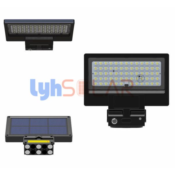 Quality Black 5W 10w Portable Solar Outdoor Lights With Sensor With PC Lens Type II Beam Angle for sale