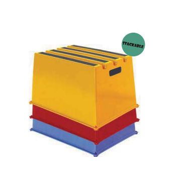 Quality Polyethylene Safety Plastic Single Step Stool Non Slip Stackable for sale