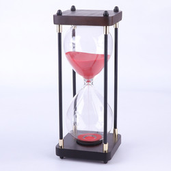 Quality Creative Glass Hourglass Traditional Rectangle Coloured Sand Timers Free Sample for sale