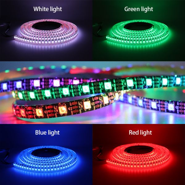 Quality RGB Changeable Color 5050 LED Strip Lights Individually Addressable Ws2812 for sale