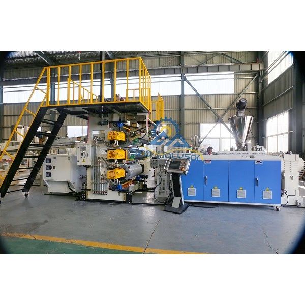 Quality 1220mm Artificial PVC Marble Sheet Making Machine / Extrusion Line 75kW for sale
