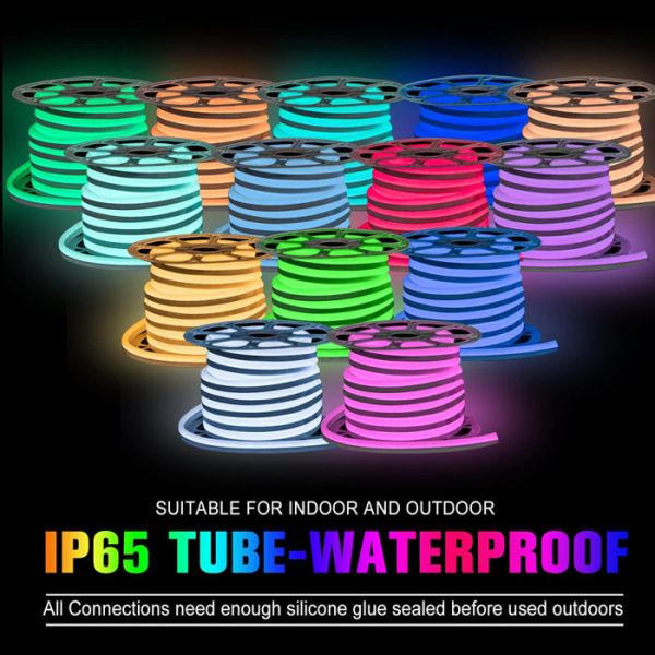 Quality Flexible Led Neon Light Tube 12w/M Ip67 Addressable Scalable for sale