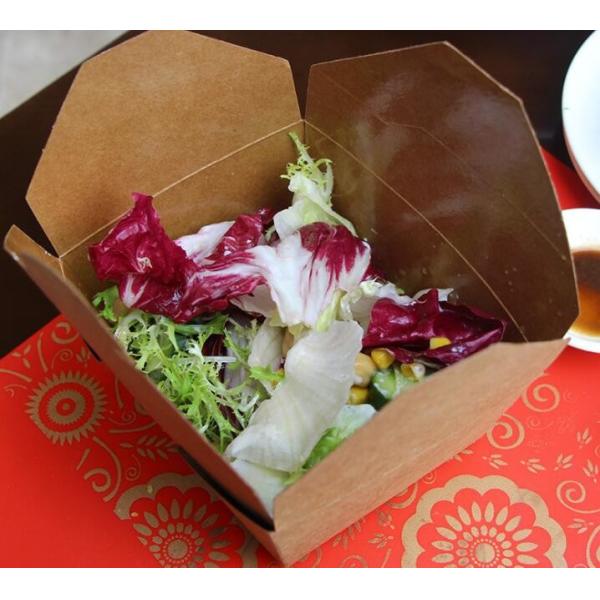 Quality Food Grade Disposable PE Coated Packaging Cardboard Lunch Box for sale