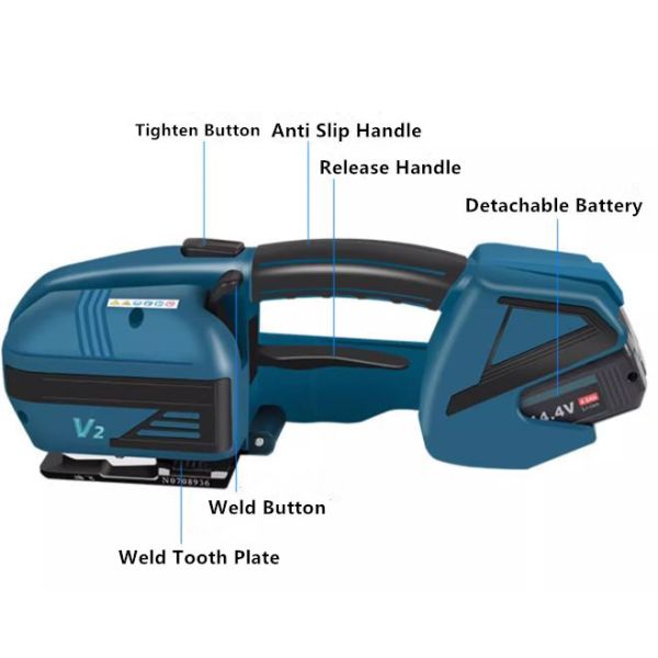 Quality Hand-held Semi Automatic Strapping Wrapping Tool With Rechargeable Battery 13 for sale