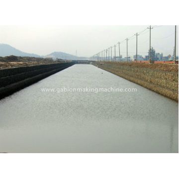 Quality Reinforced Gab Hexagonal Wire Mesh / Stone Cage Net PVC Coated Wire River for sale