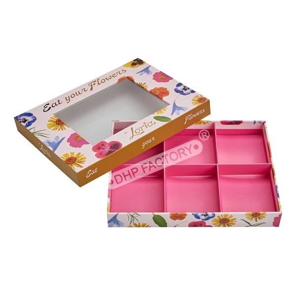 Quality Premium Printed Chocolate Boxes With Removable Tray And Transparent Pvc Viewing for sale