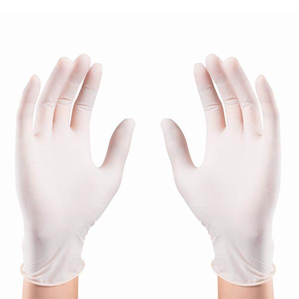 Quality EN455 S-XL White Disposable Medical Latex Gloves Good Feeling for sale