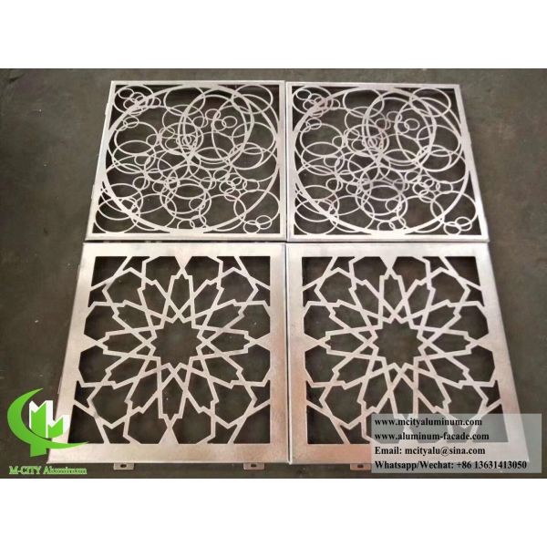 Quality CNC Perforated Aluminum Facade Panel with Powder Coated Finish and Customizable for sale
