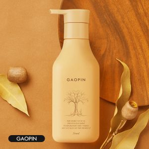 Quality 350ml Plastic Shampoo Bottles Lotion Cosmetic Packaging With Gold Pump for sale