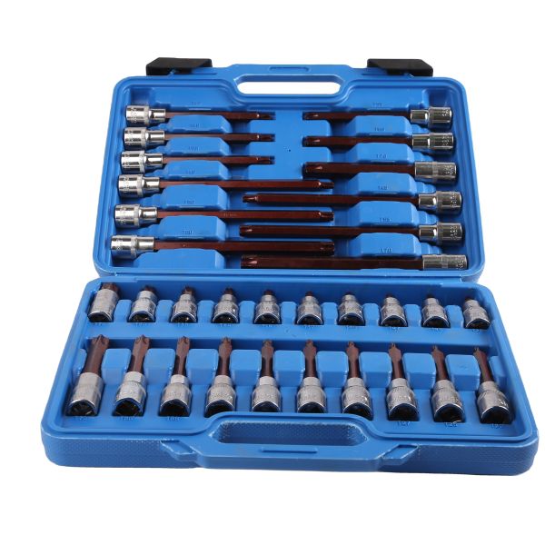 Quality S2 Material Customized 32pcs T Type Bit Socket Set 55MM To 200MM for sale