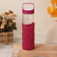 Quality 550ml Leak Proof Custom Unbreakable Glass Drinking Water Bottle Wide Mouth Glass for sale