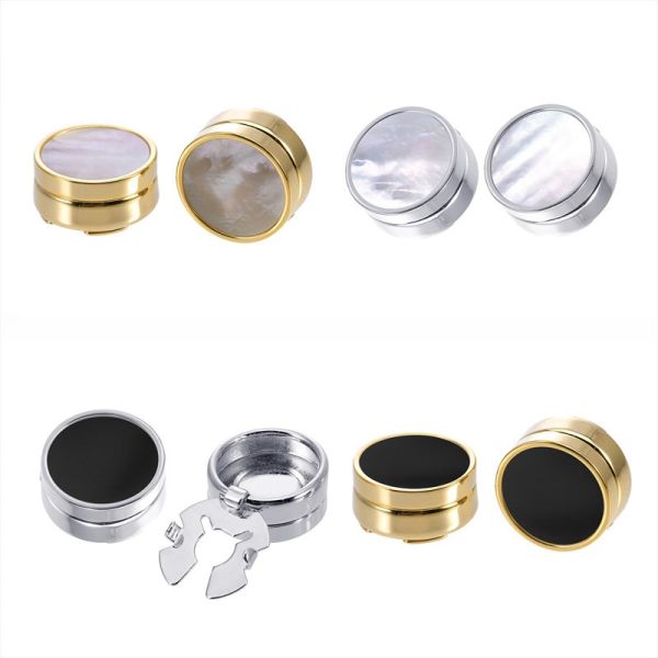 Quality Pearl Shell Inlay Men'S Button Covers for Wedding Attire for sale