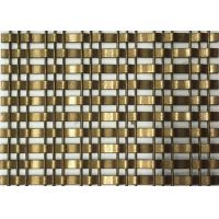 Quality 13ft Woven Painted Bronze Wire Mesh For Building Facade for sale