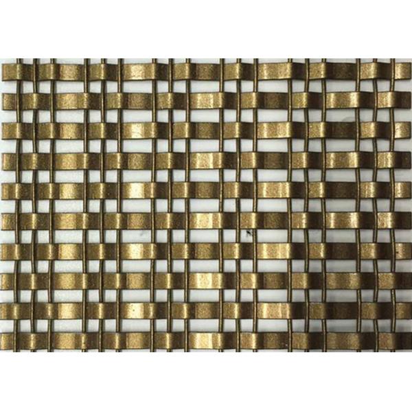 Quality 13ft Woven Painted Bronze Wire Mesh For Building Facade for sale