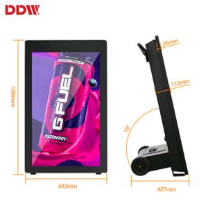 Quality Outdoor capacitive touch lcd portable with wheels display advertising digital for sale
