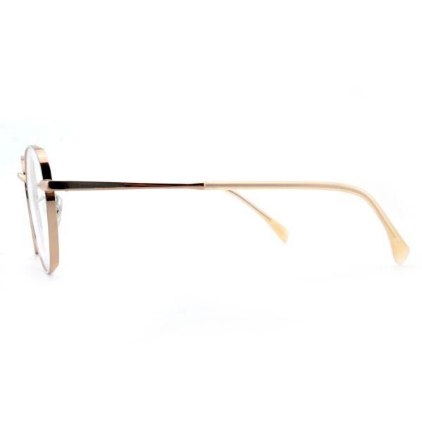 Quality FM2571 Stainless Optical Eyeglasses Frames , Unisex Full Rim Round Frame for sale