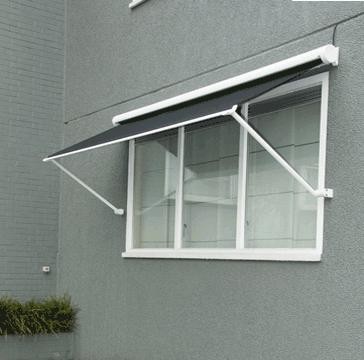 Quality Aluminum Drop Arm Electric Retractable Window Awnings Remote Control for sale