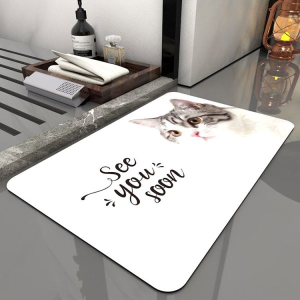 Quality Microfiber Anti Slip Bath Mat Quick Drying Super Absorbent for sale