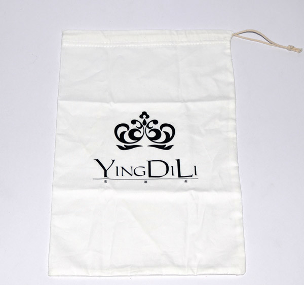 Quality Corp 65 PMS Organic Cotton Drawstring Bags Canvas Dustproof Custom Printed Pouch for sale