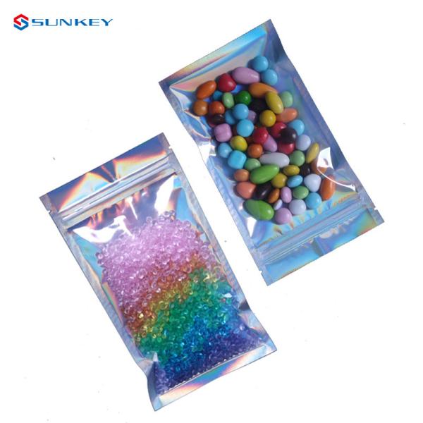 Quality Mylar Phone Case Holographic Zipper Bag PVC Holographic Printed Plastic for sale