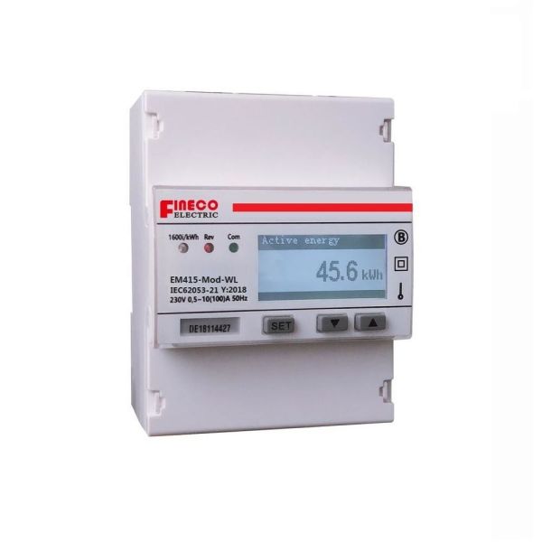 Quality White EM415-Mod-WL Single Phase Lorawan Energy Meter with Digital Display for sale