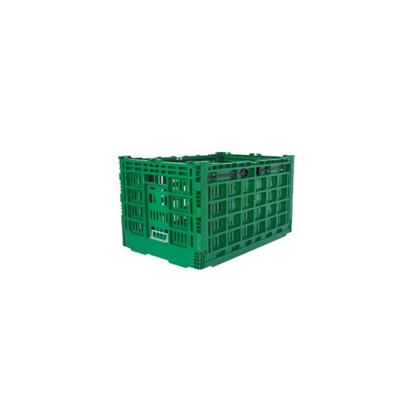 Quality Custom Large Green Collapsible Plastic Crate For Vegetable Fruit Virgin PP for sale