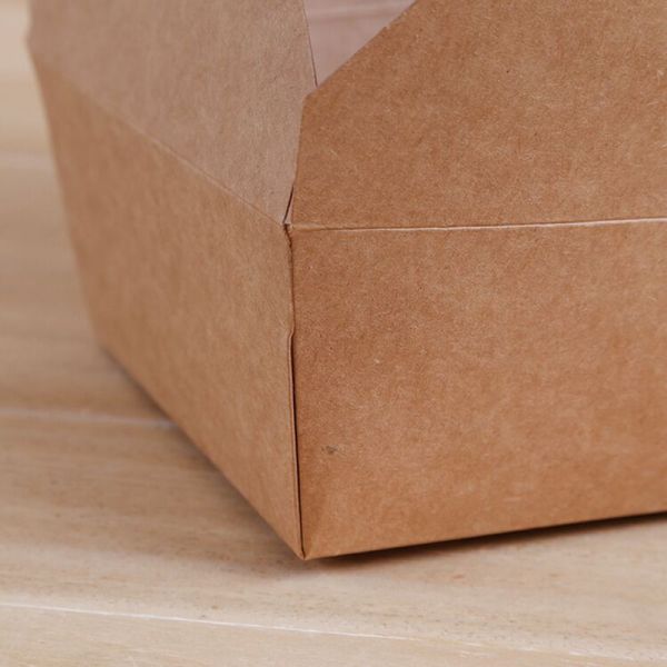 Quality FDA 2000ml Biodegradable Disposable Tableware 337gsm Lunch Box Paper Food for sale