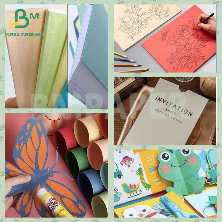 230gsm Binding Craft Leather Grain Board colorful texture paper