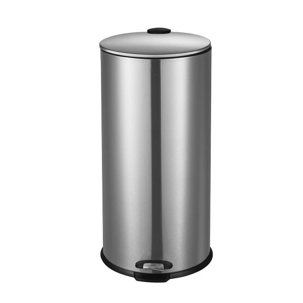 Quality 30L Soft Close Round Armor Pedal Trash Bin For Bathroom Waste Management for sale