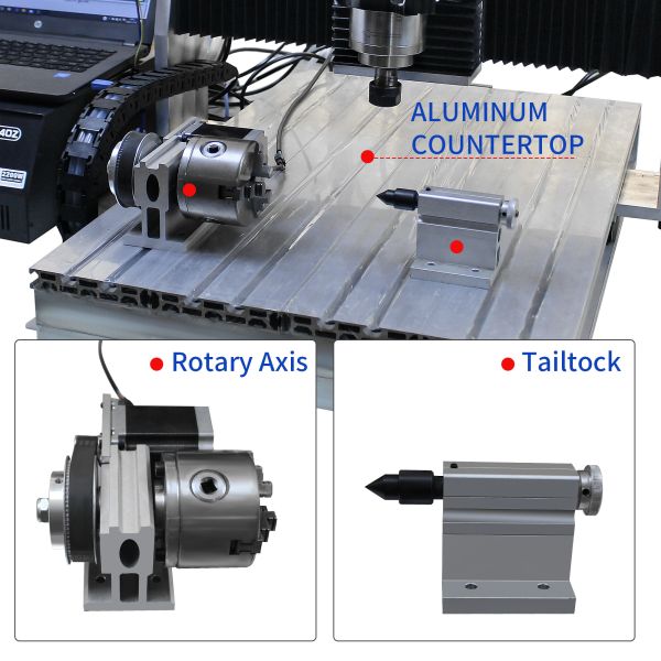 Quality 4 Axis USB MACH3 6040 CNC Router Milling Machine Square Guide Rail Version 2.2KW for sale