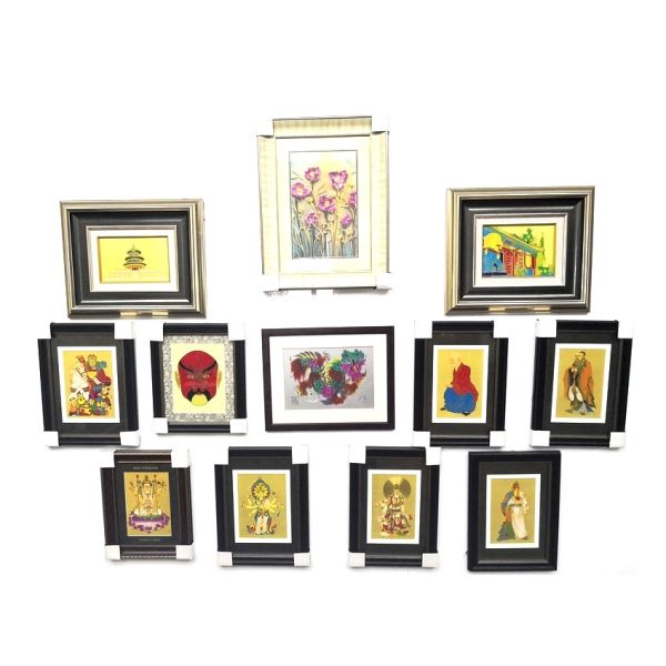 Quality Living Room Metallic Framed Art Handcrafted  Decorative Etch  Silkscreen Printing for sale