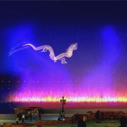 Quality Water Laser Show With Projector Water Movie Screen Stainless for sale