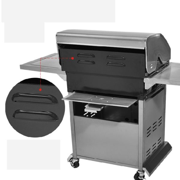 Quality 4 Burners Vertical Gas or Charcoal BBQ Grill Outdoor Home Garden Use for sale