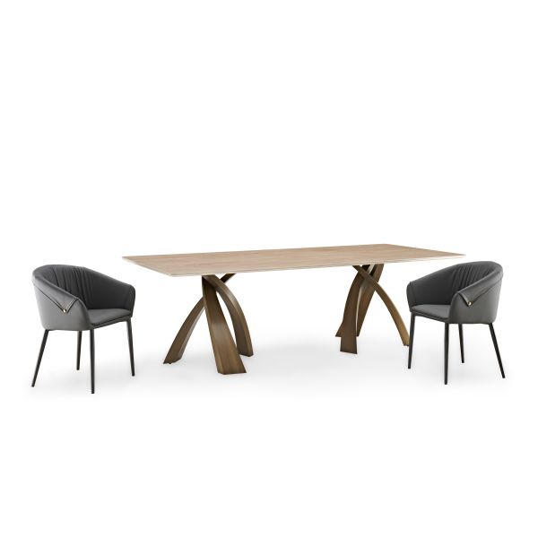 Quality Luxury Modern Design Ceramic Marble Top Wooden Furniture Dining Table For Living Room for sale