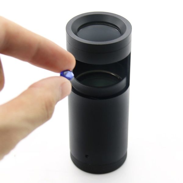 Quality Portable Black Aluminium Gem Polariscope Buit-In 3V Button Battery FPP-30 for sale