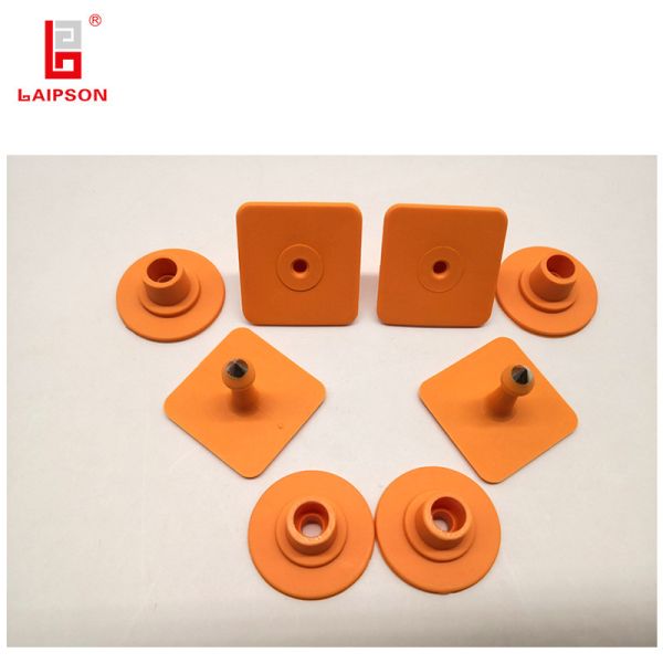 Quality 33mm 33mm Square Pig Sheep Hog Livestock Ear Tags With Metal Tip For Farm Management for sale