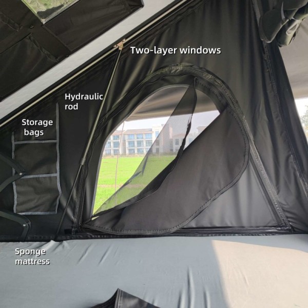 Quality Foldable Truck Triangle Rooftop Tent With 320G Polyester Cotton Fabric for sale