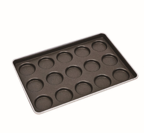 Quality Aluminum Steel 3.5 Inch 15 Convex Hamburger Bun Baking Pan for sale
