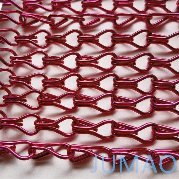 Quality Curved Hall Metal Chain Link Curtains Fly Screens Custom for sale